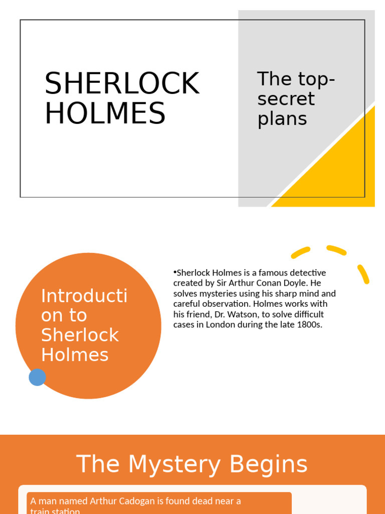 Sherlock Holmes The Top Secret Plans | PDF | Sherlock Holmes | Arthur ...