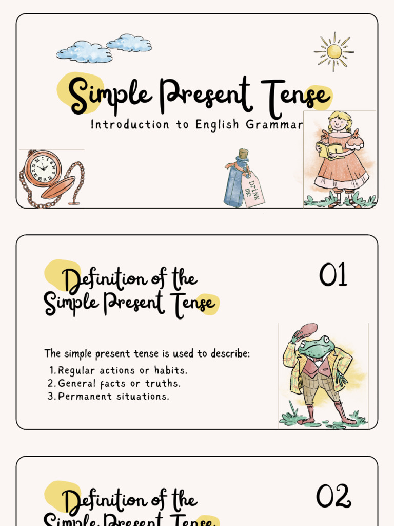 Simple Present Tense Grammar Presentation | PDF | Verb | Languages
