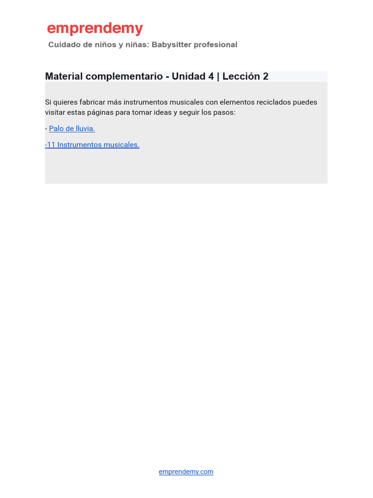 Material+Complementario +Babysitter+Profesional+ +U4L2 | PDF