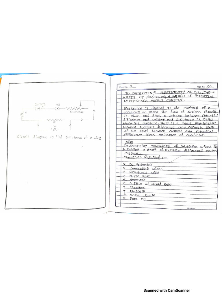 12th Physics Practical Record | PDF