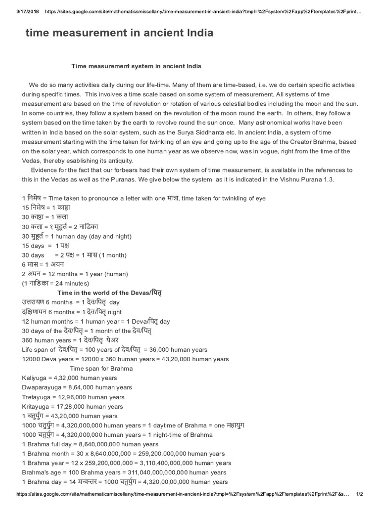 09 Time Measurement System in Ancient India | PDF