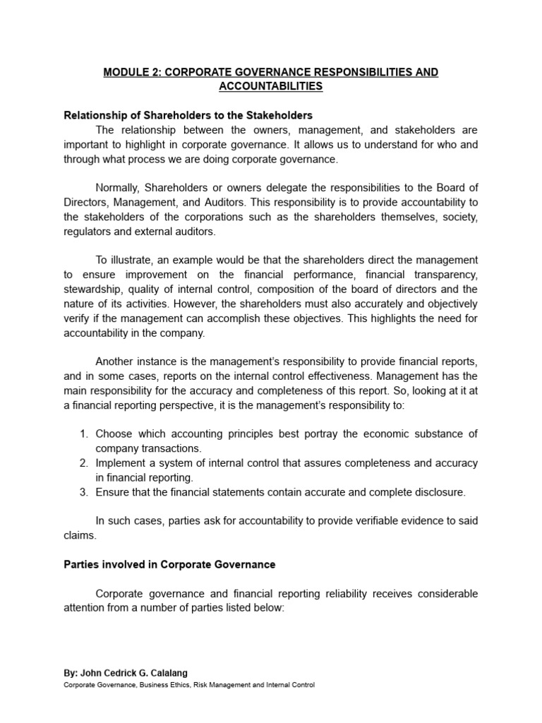 Corporate Governance, Business Ethics, Risk Management and Internal ...