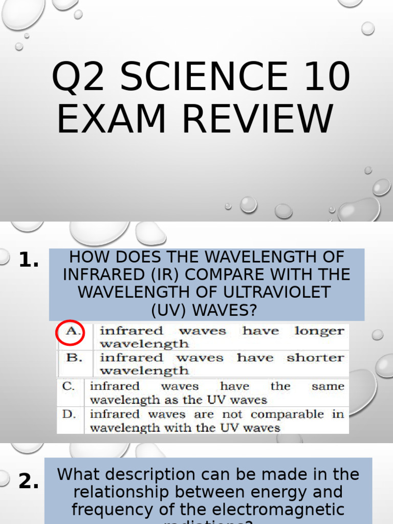 Q2 Review For Exam G10 | PDF | Electromagnetic Radiation | Optics