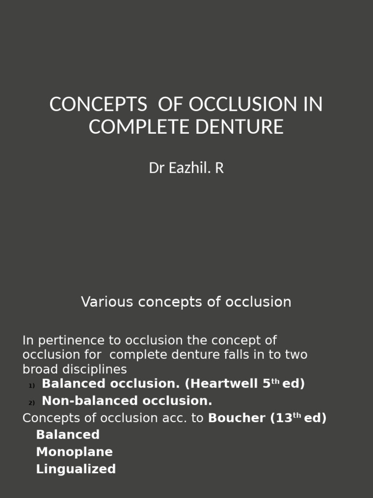 Neutrocentric Occlusion in Dentures | PDF | Dentures | Dental Anatomy