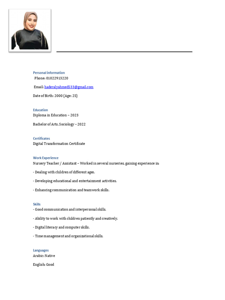 Hader Ali CV2 | PDF