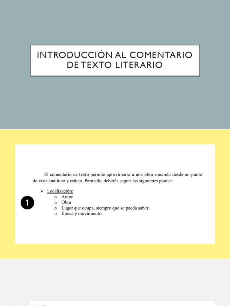 Introducción Al Comentario de Texto | PDF