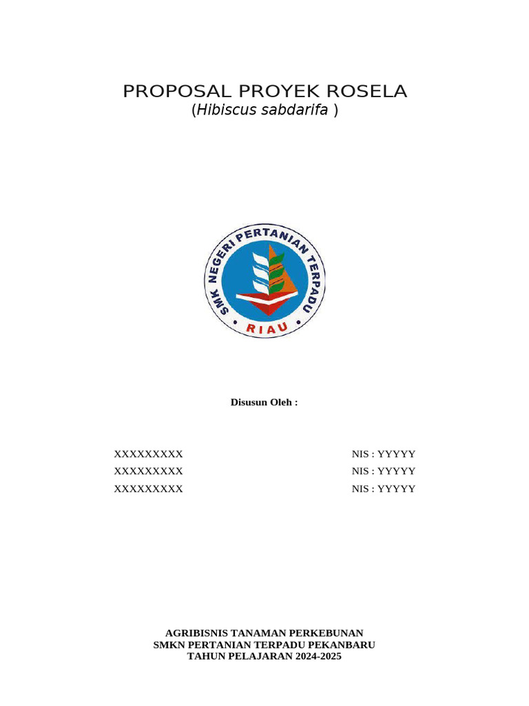 Format Proposal Proyek Rosela | PDF