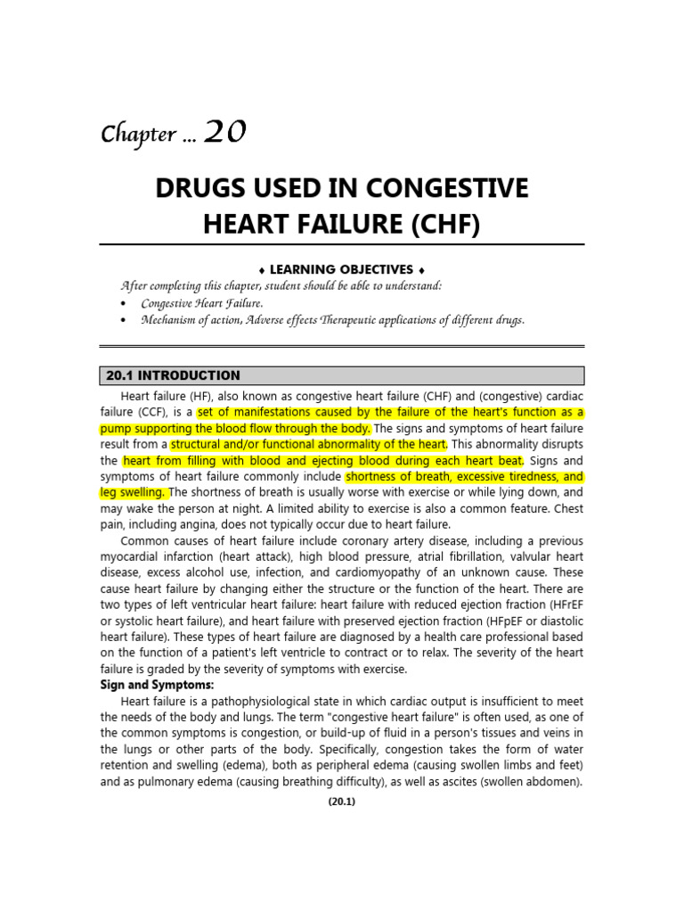 Ch. 20 | PDF | Heart Failure | Heart