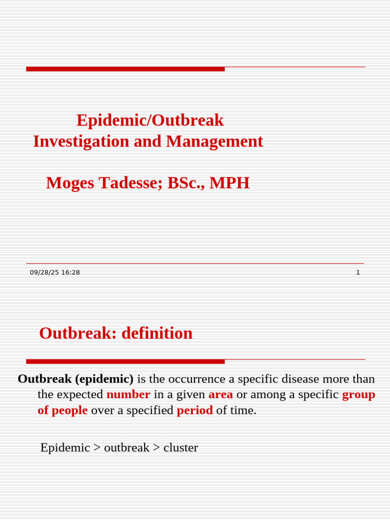 Epidemic Investigation and Management Guide | PDF | Epidemics | Infection