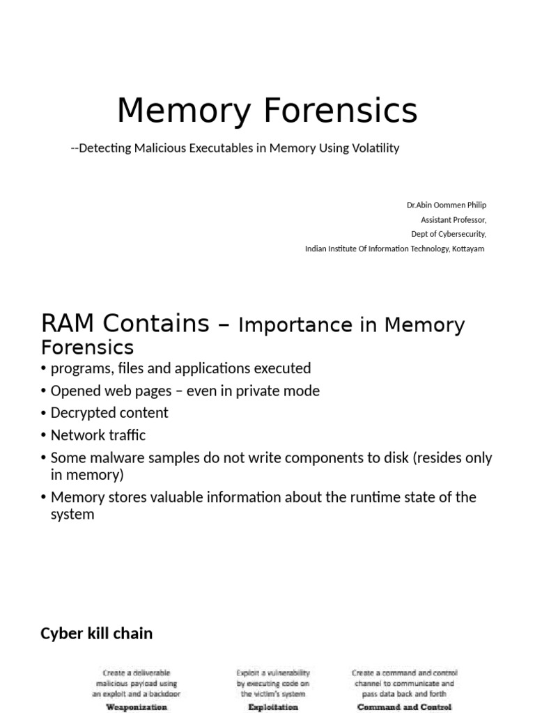 Memory Forensics | PDF | Malware | Computing