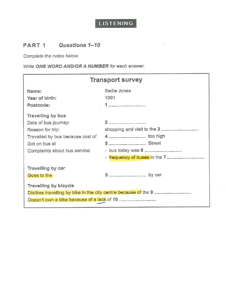 Listening Part 1-c18 | PDF