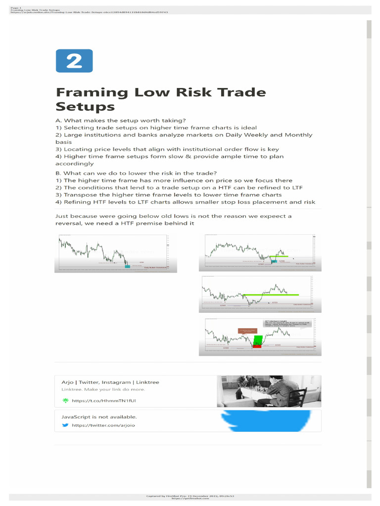 #002 - 'Framing Low Risk Trade Setups' | PDF