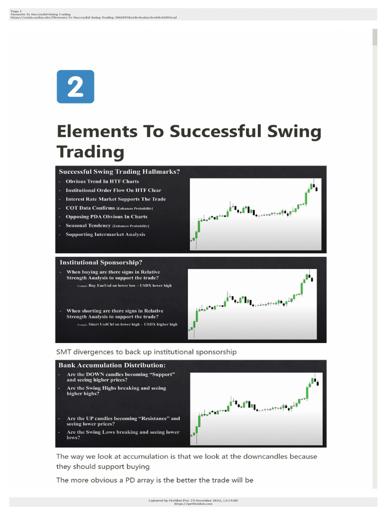 #002 - 'Elements To Successful Swing Trading' | PDF