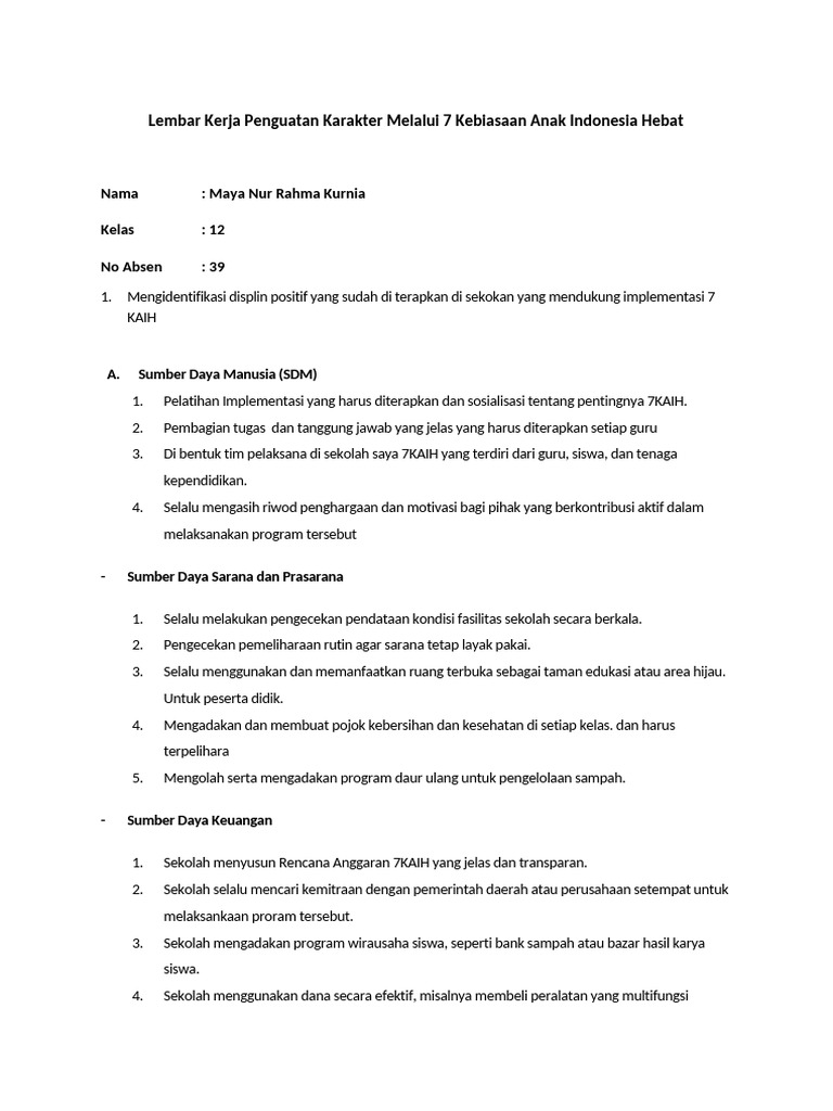 MAYA NUR RAHMA KURNIA, LK 7KEBIASAAN ANAK IND HEBAT Fix | PDF