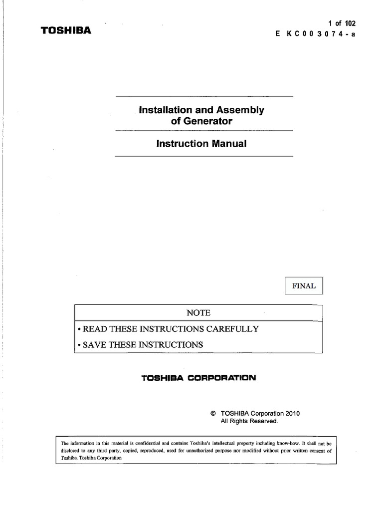 2 - 1!07!16 - Installation and Assembly of Generator - R00 | PDF