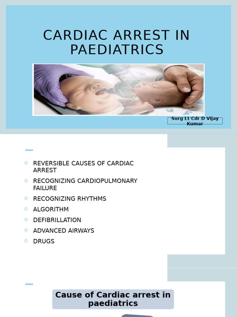 Cardiac Arrest in Paediatrics | PDF | Cardiac Arrest | Clinical Medicine