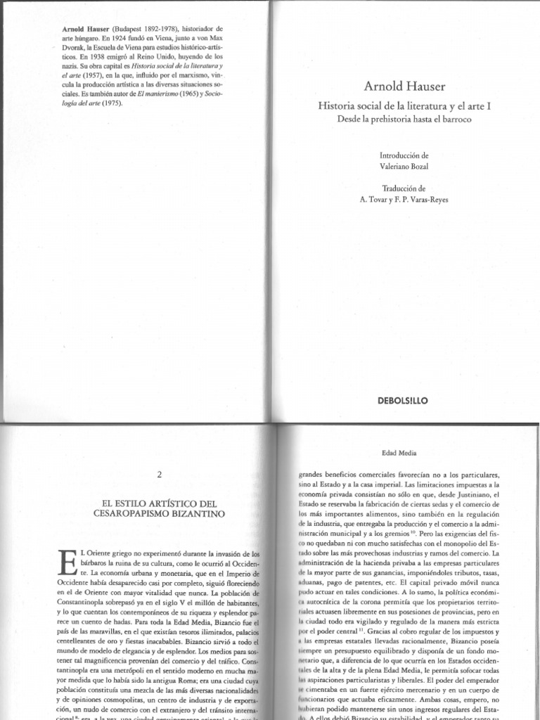 2C-Texto N°15. Hauser, A. Historia Social de La Literatura y El Arte I ...