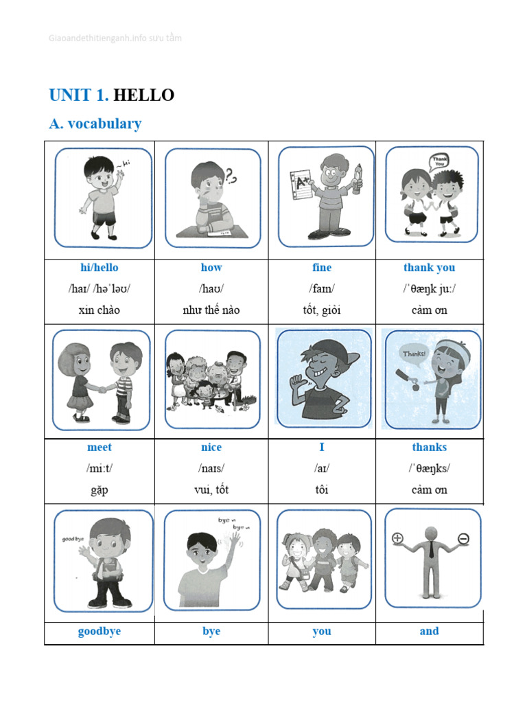 Unit 1. Hello | PDF | Linguistics