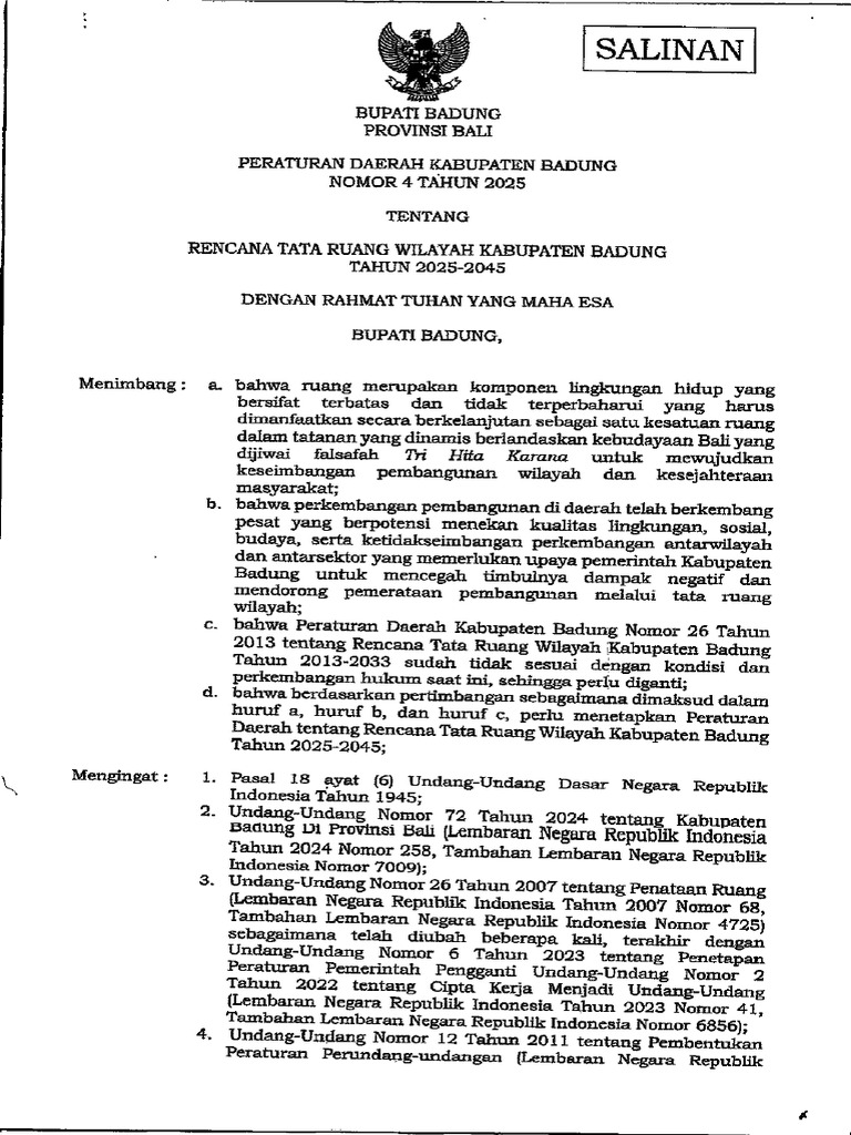Perda. No. 4 Tahun 2025 - Compressed | PDF