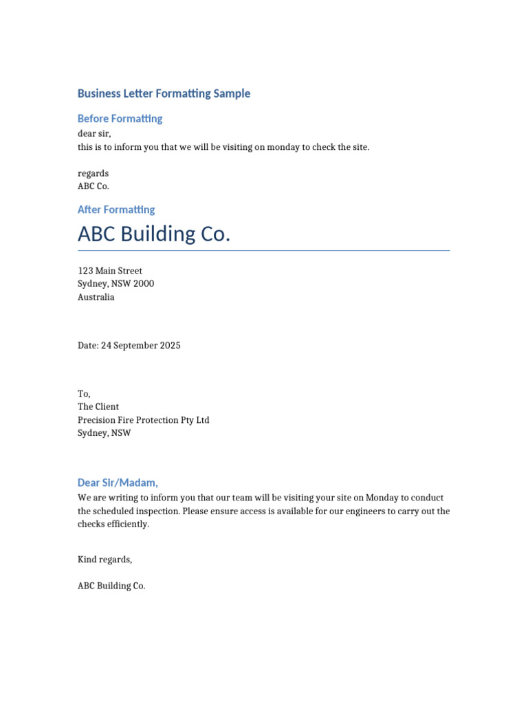 Business Letter Sample | PDF
