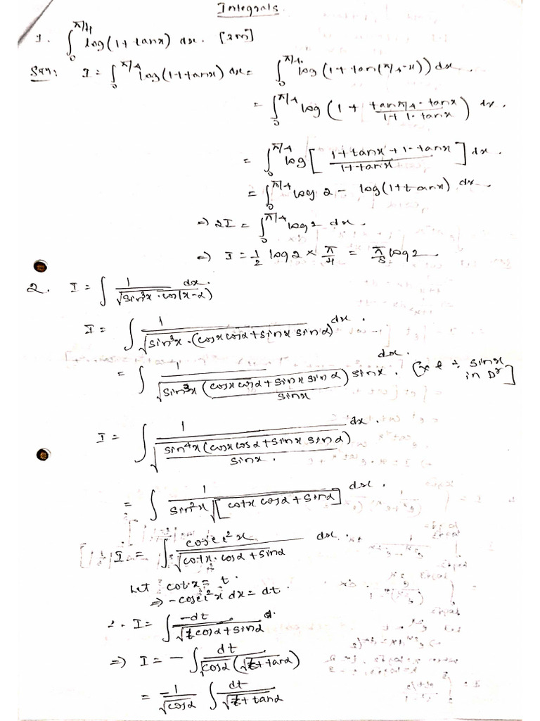 CBSE Integrals | PDF