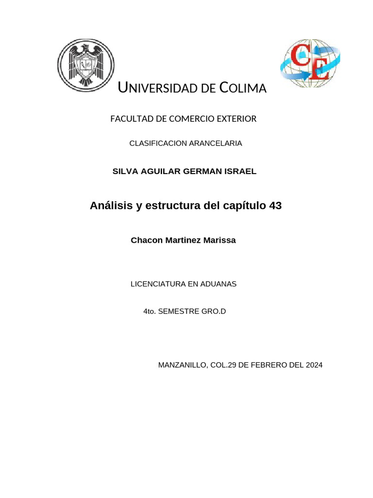 Universidad de Colima | PDF | aduana | El comercio internacional