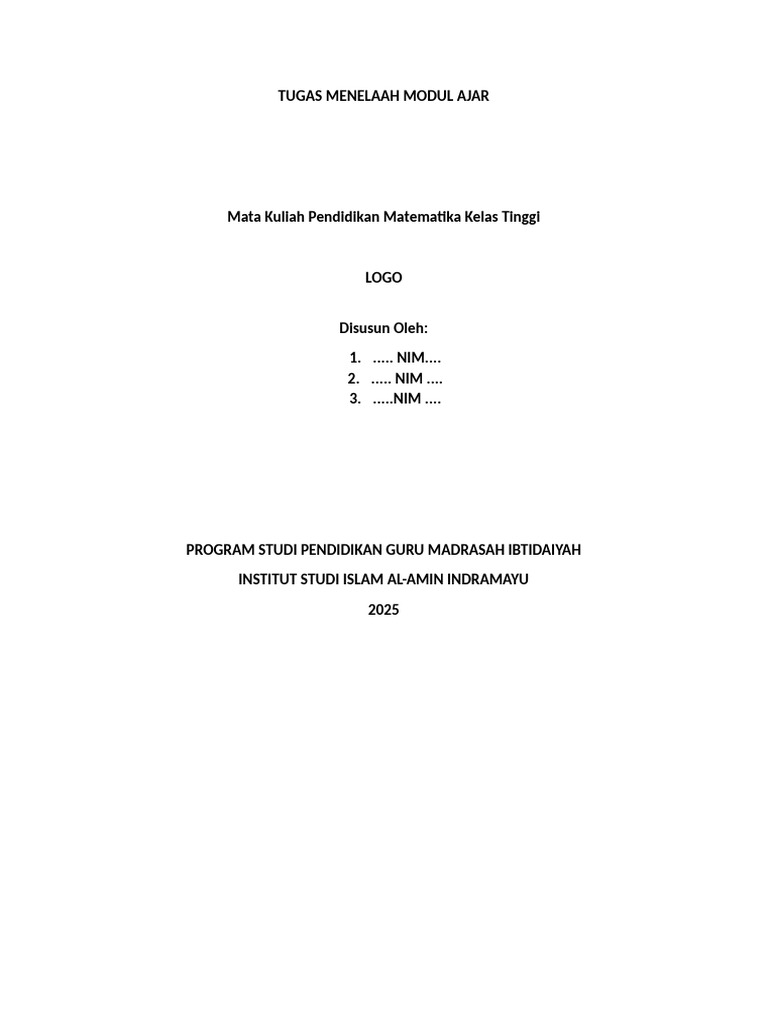 Tugas Lembar Kerja Telaah Modul Ajar | PDF