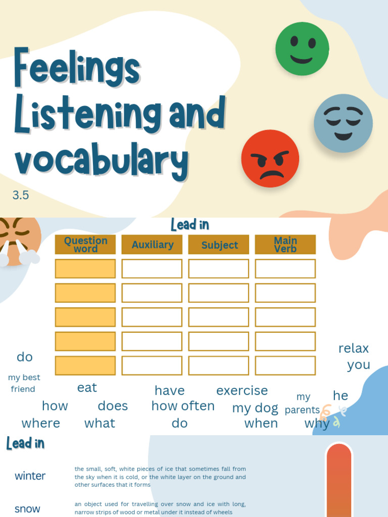 3.5 Feelings Listening and Vocabulary | PDF