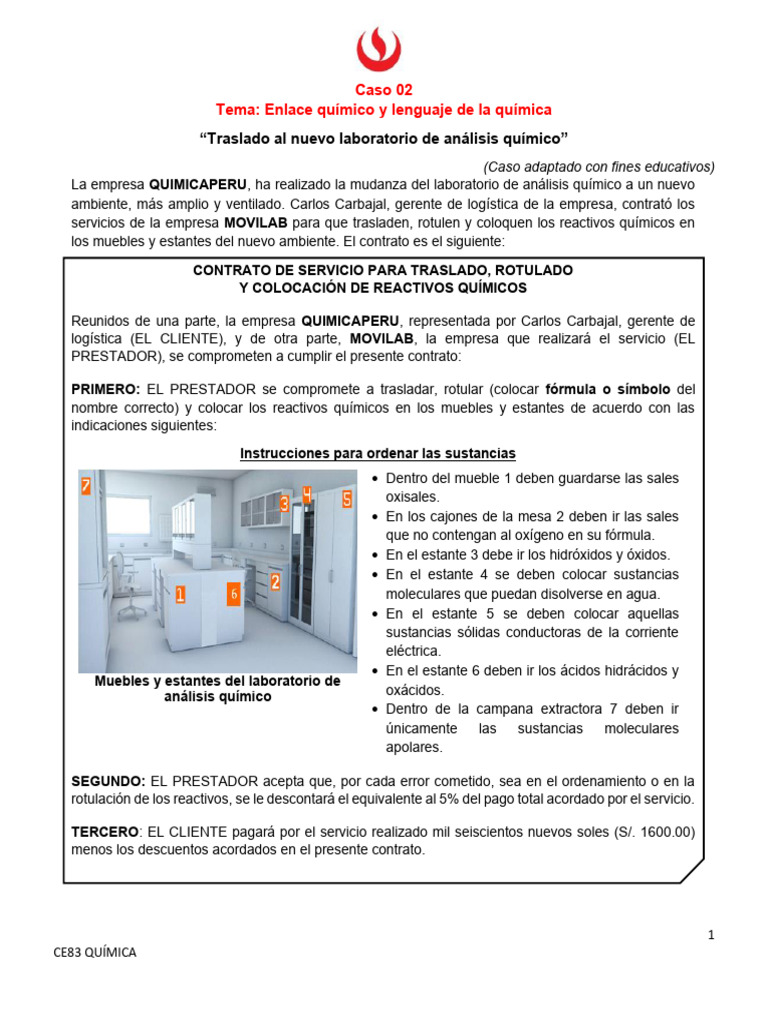 CE83 - S02 - Caso 2 - Nuevo Laboratorio de Análisis Químico | PDF ...