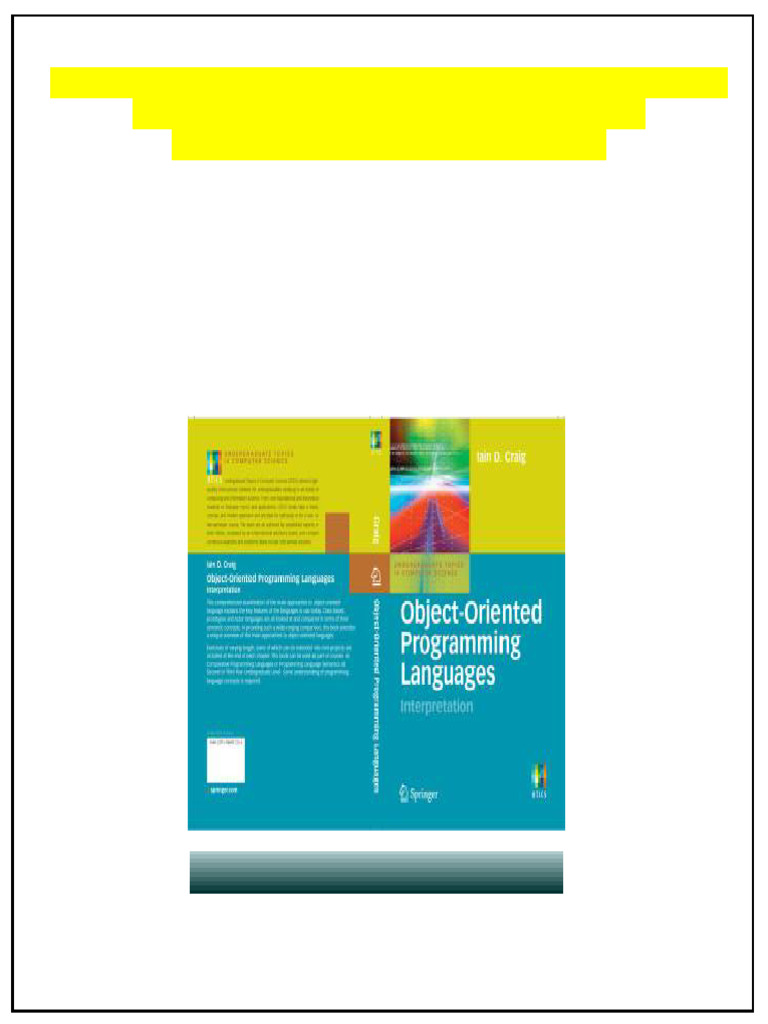 Object Oriented Programming Languages Interpretation 1st Edition by ...
