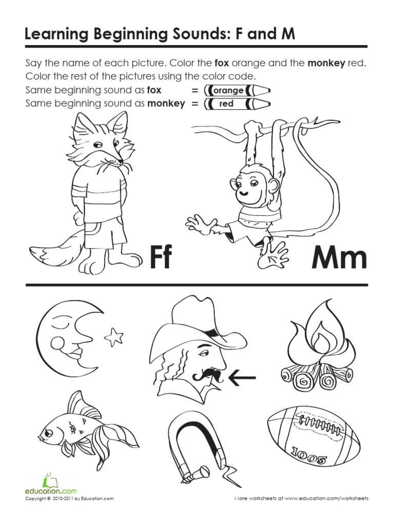 Beginning Sounds F M | PDF