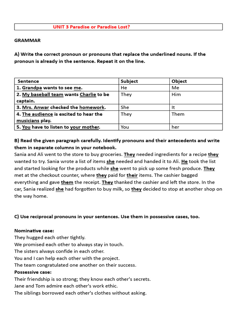 Grade 7 Unit 3: Environmental Awareness | PDF | Water Conservation | Water