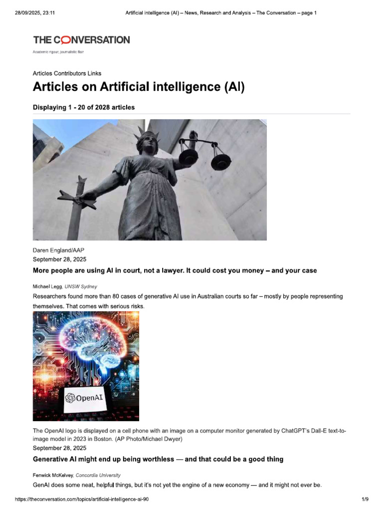 Articles On Artificial Intelligence (AI) | PDF