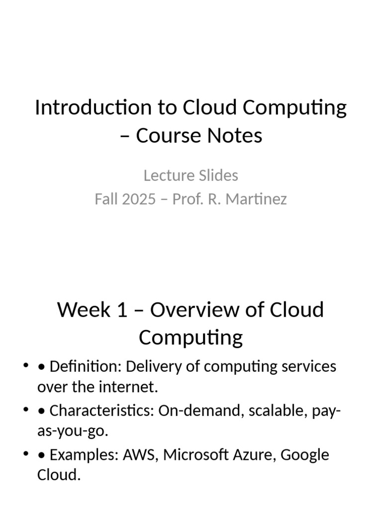 Cloud Computing Intro | PDF