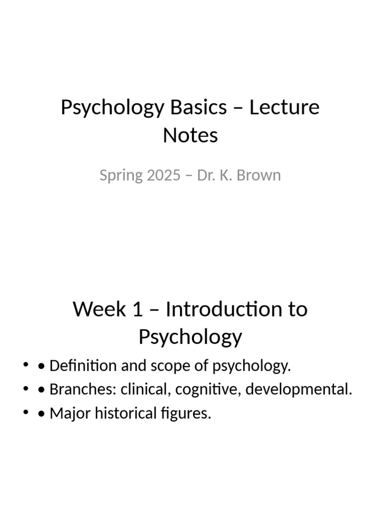 Psychology Basics | PDF