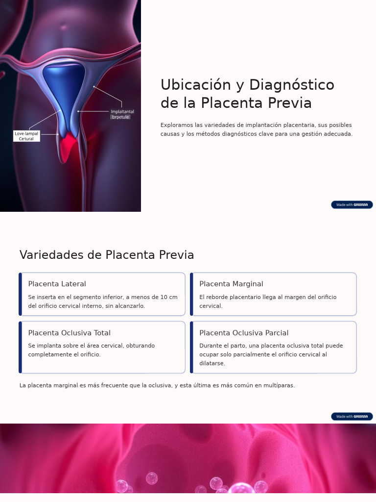 Ubicacion y Diagnostico de La Placenta Previa | PDF | Placenta ...