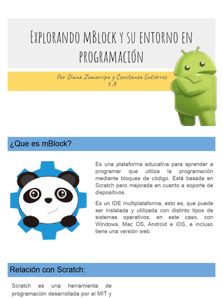 Introducción a mBlock y programación | PDF | Scratch (lenguaje de ...
