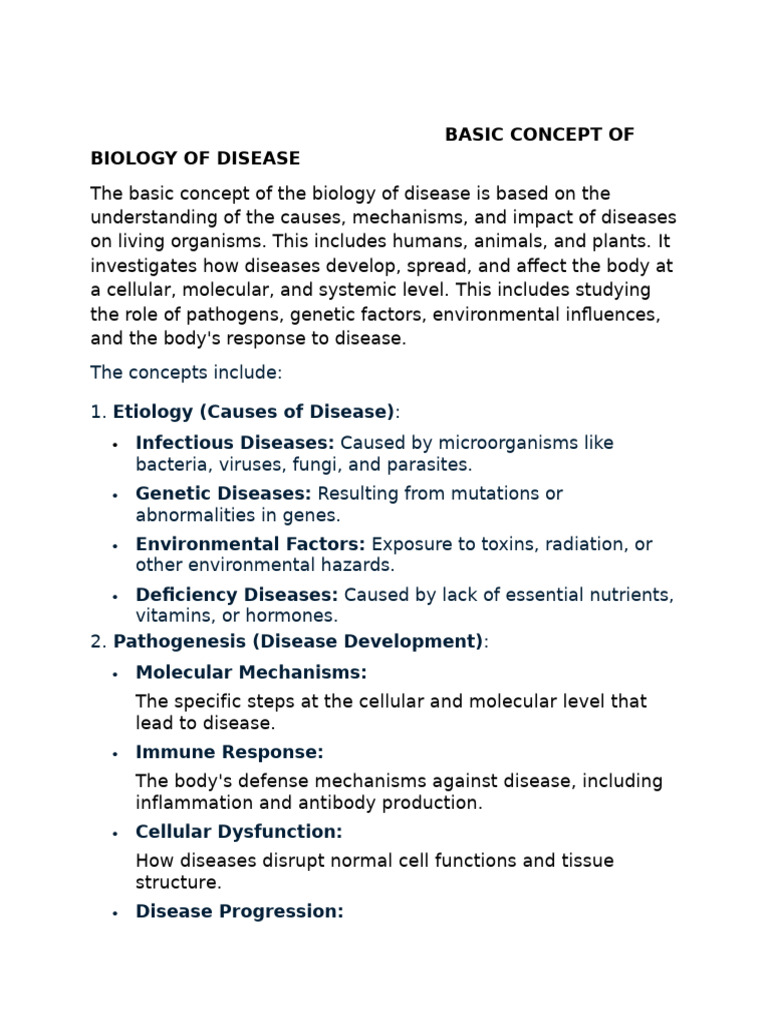Basic Concept of Biology of Disease (2) 062941 | PDF