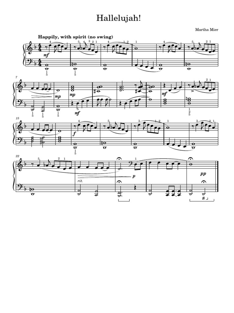 Hallelujah Mier Martha Mier CPP Lesson Hallelujah 1759091206461 | PDF