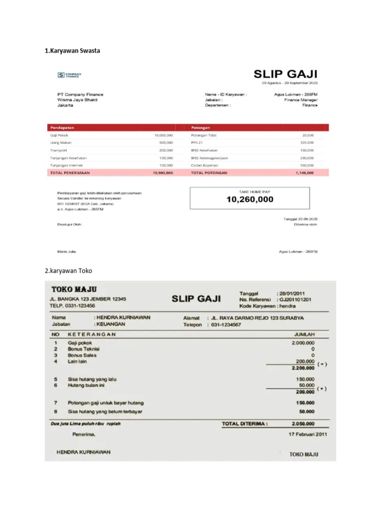 Slip Gaji | PDF