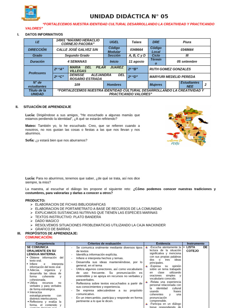 Fortaleciendo Identidad Cultural en Clase | PDF | Datos | Fe