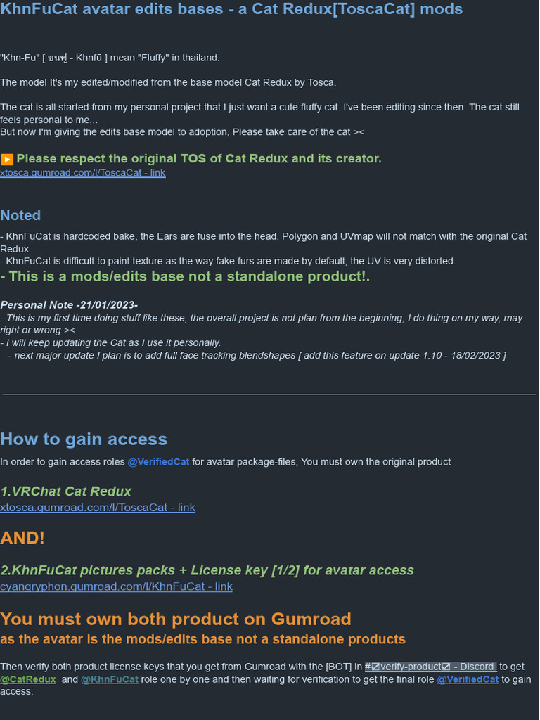 KhnFuCat Avatar Edit Adoption Guide | PDF | Computer Graphics | 3 D ...