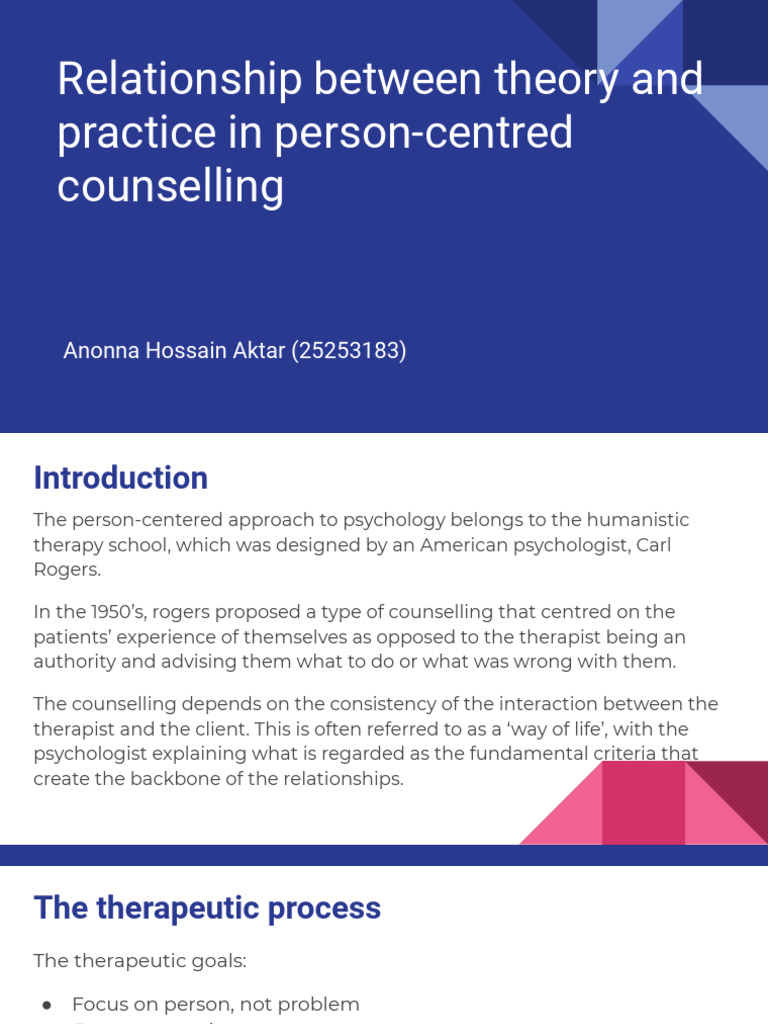 P.2. Relationship Between Theory and Practice in Person-Centred ...