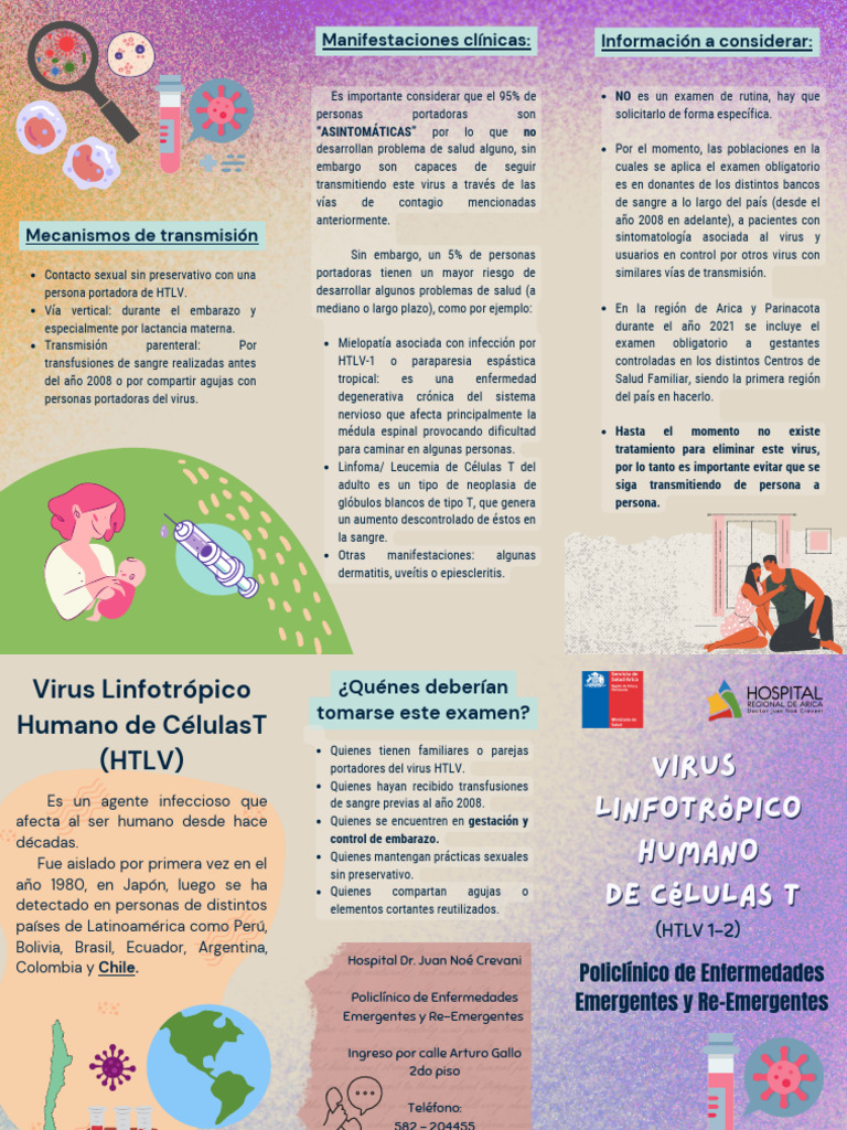 Poli Emergentes Triptico HTLV | PDF | Enfermedades y trastornos humanos ...