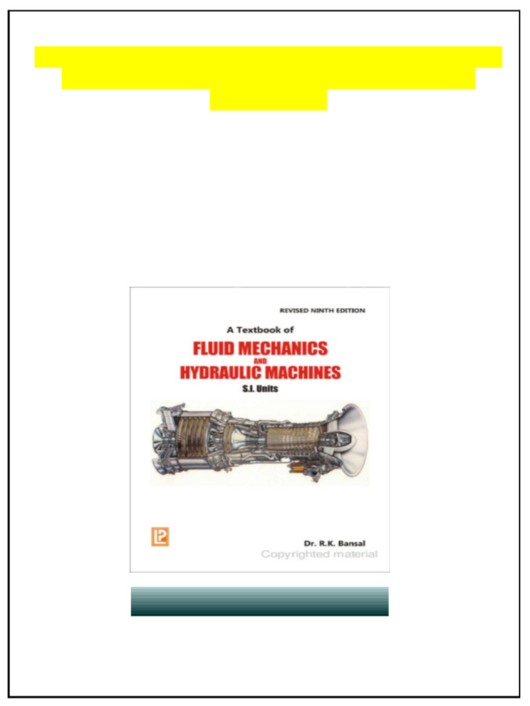 A Textbook of Fluid Mechanics and Hydraulic Machines 9th Edition by ...