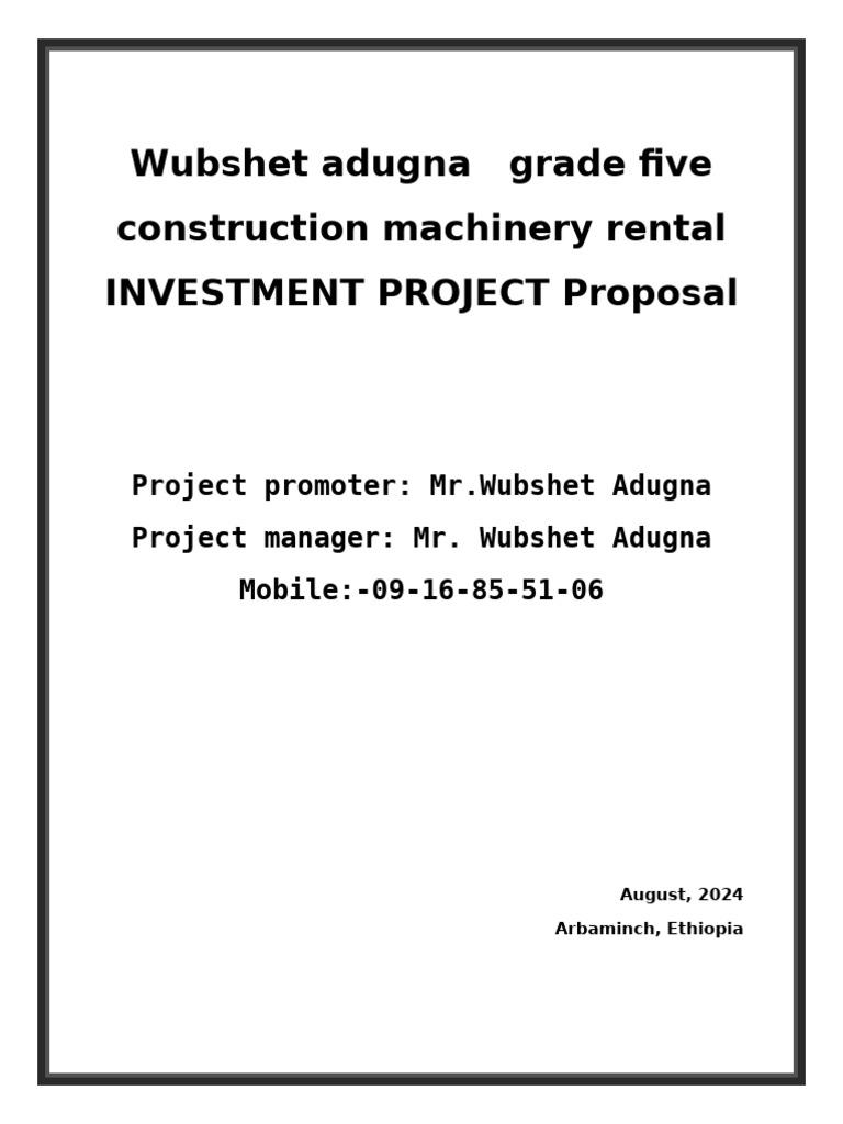 Grade Five Construction Machinery Rental | PDF | Marketing Strategy ...