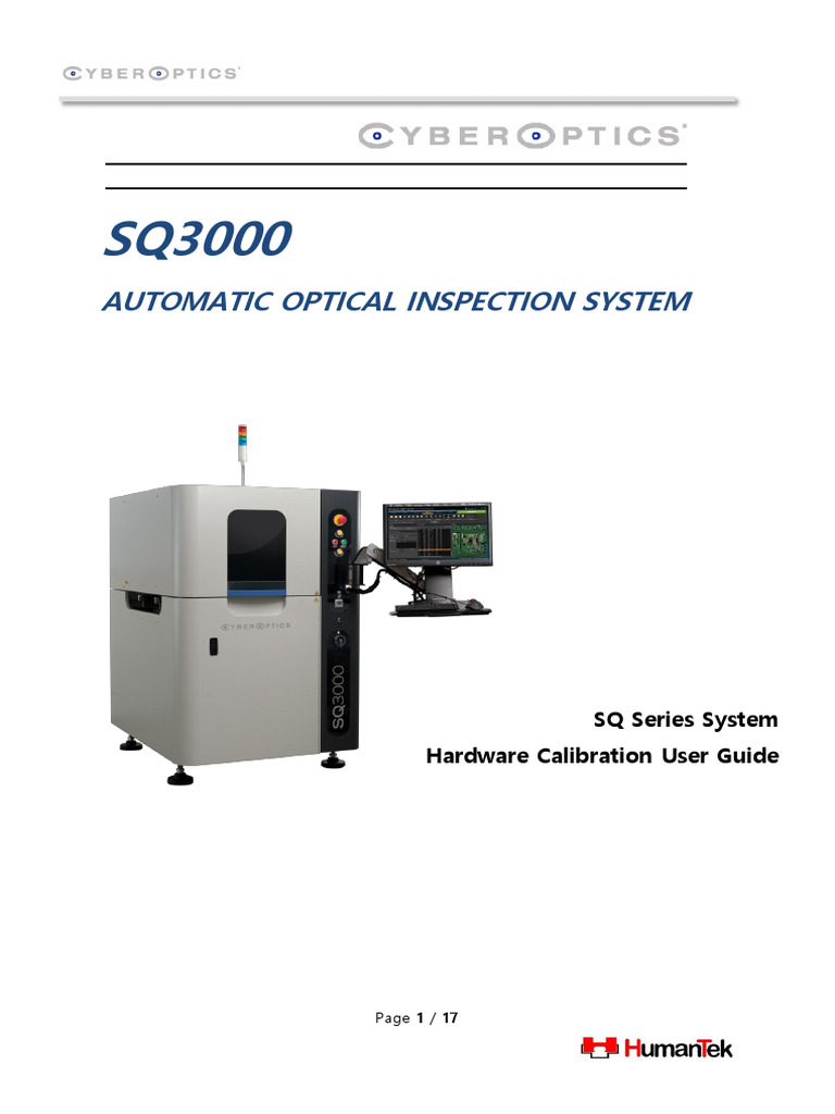 AOI 3D SQ3000 Calibration v5.9, AOI 3D SQ3000 Calibration v5.9 | PDF