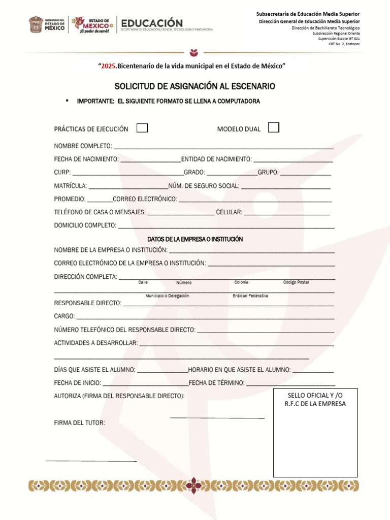 Solicitud de Asignaci-N Ago-Dic 2025 | PDF | Informática