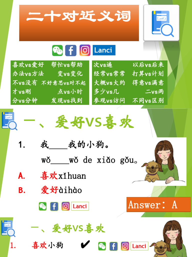 20 Pairs of Similar Words | PDF