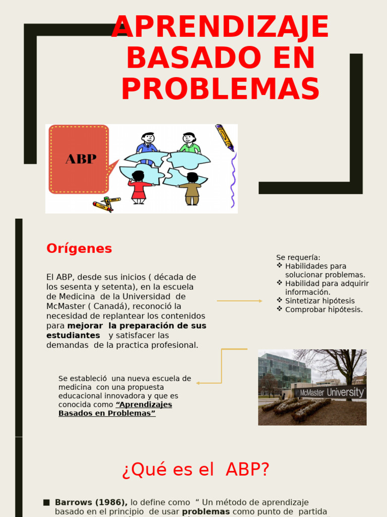Aprendizaje Basado en Problemas (ABP) | PDF | Aprendizaje | Psicología ...